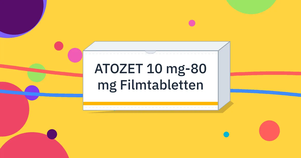 Symbolbild: Packung mit der Aufschrift ATOZET 10 mg-80 mg Filmtabletten (PZN 19179220) – Verfügbarkeit und Bezug in Apotheken in Frankfurt am Main