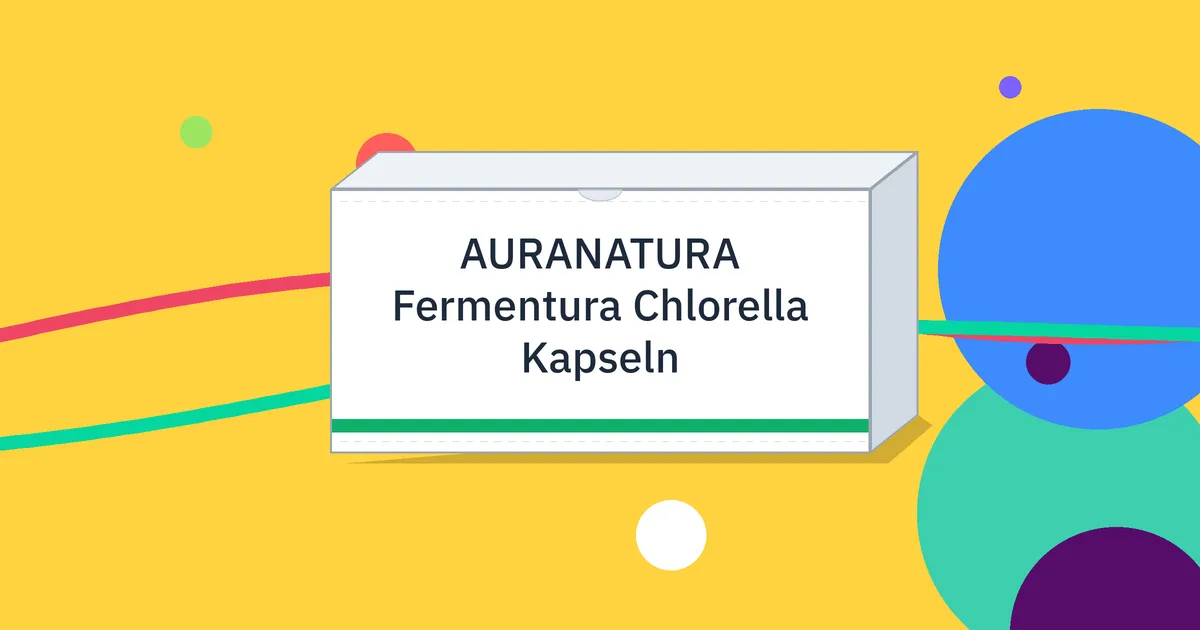 Symbolbild: Packung mit der Aufschrift AURANATURA Fermentura Chlorella Kapseln (PZN 18107052) – Verfügbarkeit und Bezug in Apotheken in Frankfurt am Main