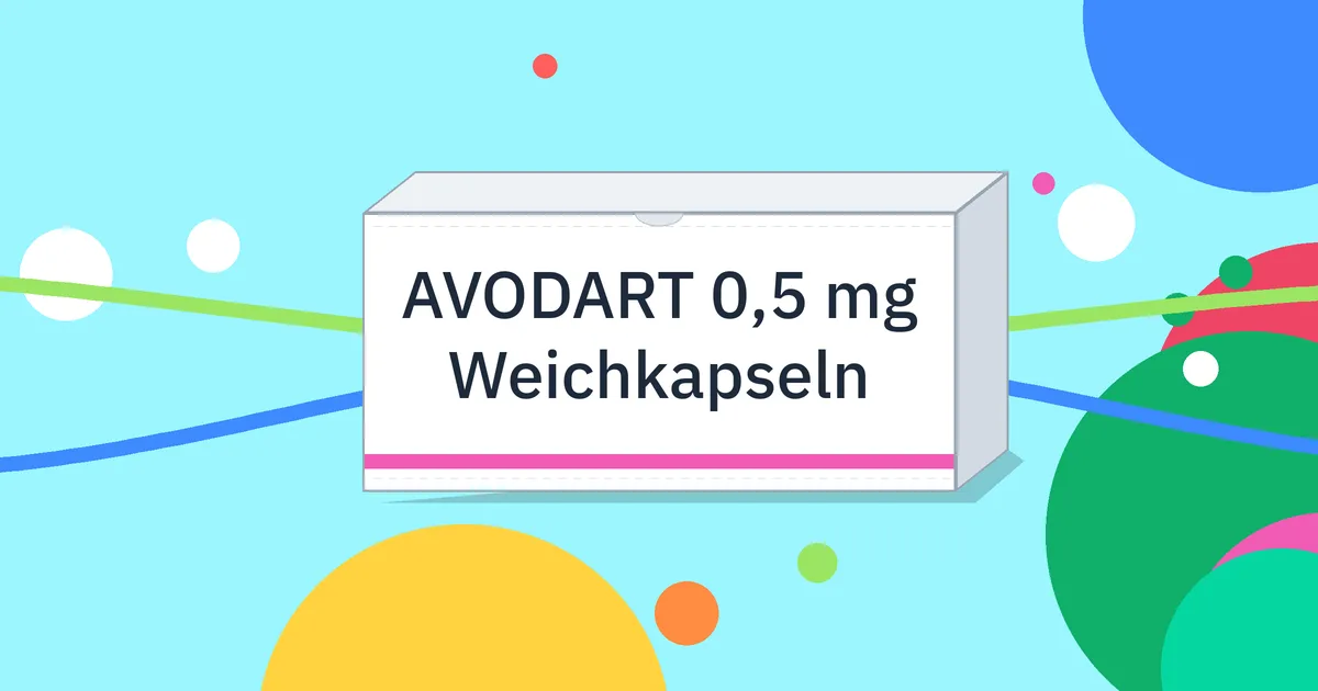 Symbolbild: Packung mit der Aufschrift AVODART 0,5 mg Weichkapseln (PZN 03780694) – Verfügbarkeit und Bezug in Apotheken in Frankfurt am Main