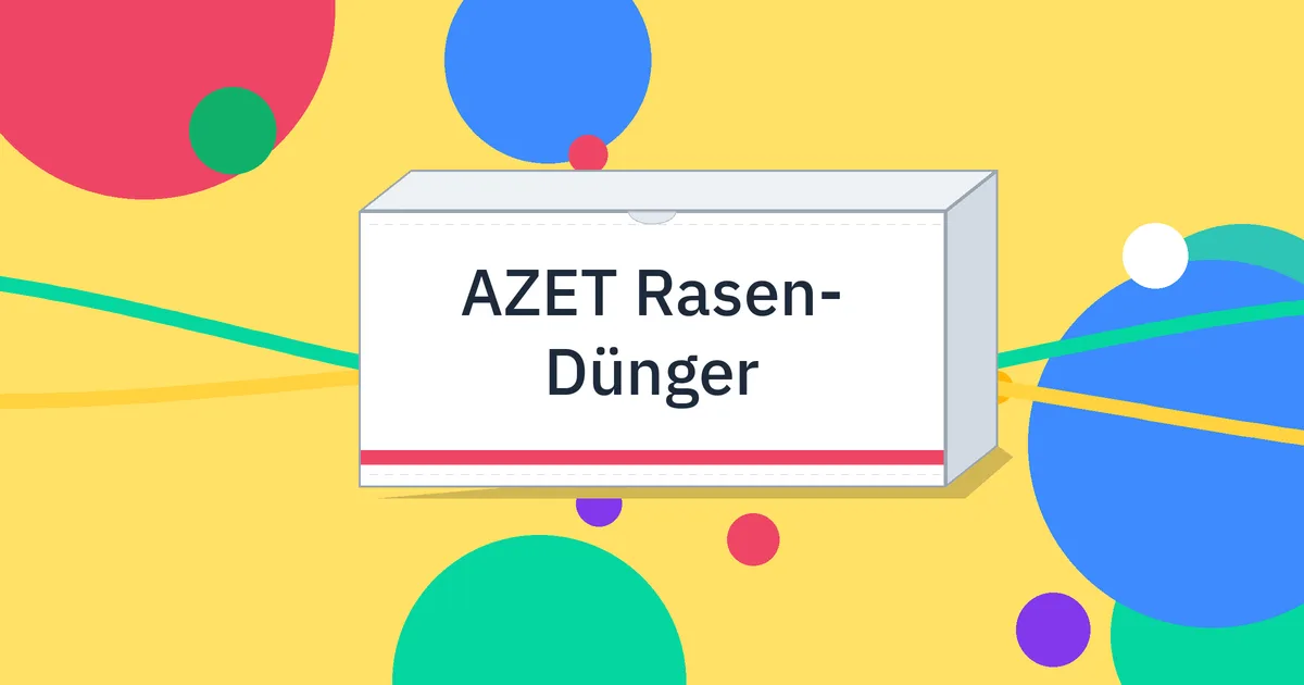 Symbolbild: Packung mit der Aufschrift AZET Rasen-Dünger (PZN 04178172) – Verfügbarkeit und Bezug in Apotheken in Frankfurt am Main