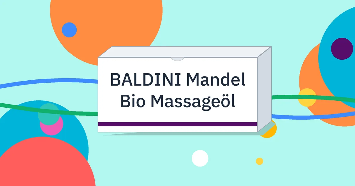Symbolbild: Packung mit der Aufschrift BALDINI Mandel Bio Massageöl (PZN 12894882) – Verfügbarkeit und Bezug in Apotheken in Frankfurt am Main