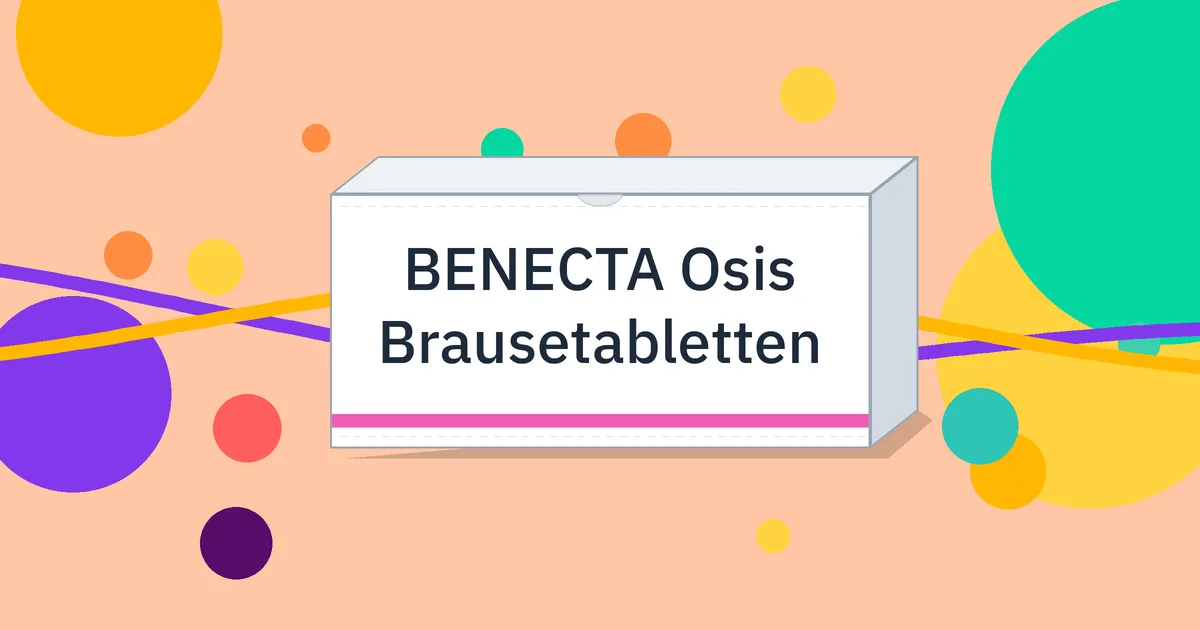Symbolbild: Packung mit der Aufschrift BENECTA Osis Brausetabletten (PZN 16935810) – Verfügbarkeit und Bezug in Apotheken in Frankfurt am Main