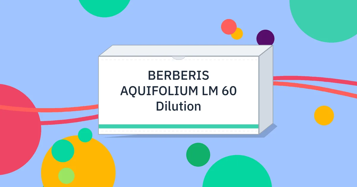 Symbolbild: Packung mit der Aufschrift BERBERIS AQUIFOLIUM LM 60 Dilution (PZN 13383712) – Verfügbarkeit und Bezug in Apotheken in Frankfurt am Main