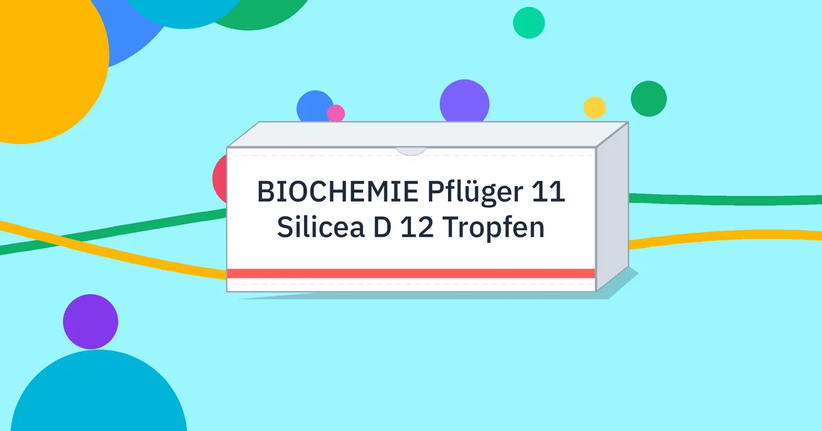 Symbolbild: Packung mit der Aufschrift BIOCHEMIE Pflüger 11 Silicea D 12 Tropfen (PZN 06324761) – Verfügbarkeit und Bezug in Apotheken in Frankfurt am Main