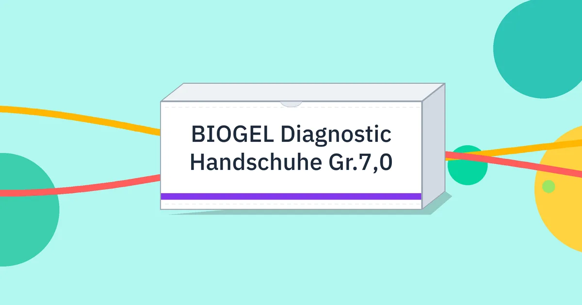 Symbolbild: Packung mit der Aufschrift BIOGEL Diagnostic Handschuhe Gr.7,0 (PZN 04701662) – Verfügbarkeit und Bezug in Apotheken in Frankfurt am Main