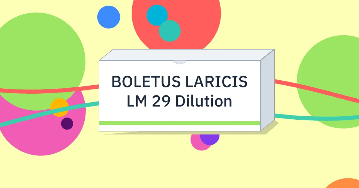 Symbolbild: Packung mit der Aufschrift BOLETUS LARICIS LM 29 Dilution (PZN 13391657) – Verfügbarkeit und Bezug in Apotheken in Frankfurt am Main