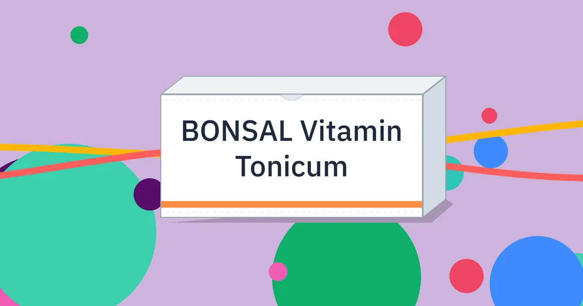 Symbolbild: Packung mit der Aufschrift BONSAL Vitamin Tonicum (PZN 01521043) – Verfügbarkeit und Bezug in Apotheken in Frankfurt am Main