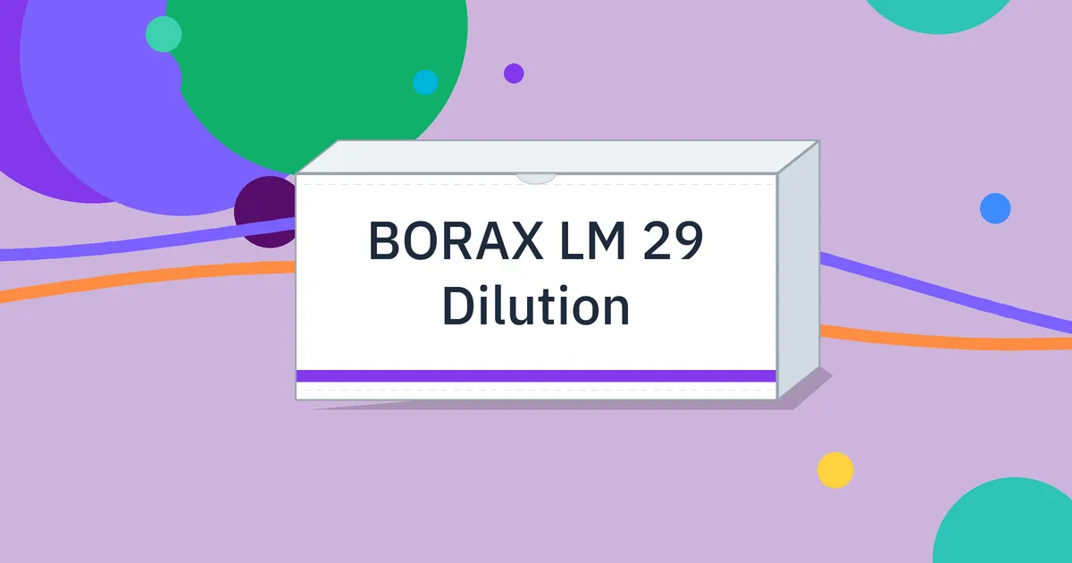 Symbolbild: Packung mit der Aufschrift BORAX LM 29 Dilution (PZN 12796323) – Verfügbarkeit und Bezug in Apotheken in Frankfurt am Main