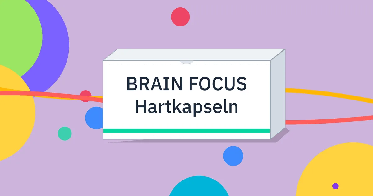 Symbolbild: Packung mit der Aufschrift BRAIN FOCUS Hartkapseln (PZN 20895329) – Verfügbarkeit und Bezug in Apotheken in Frankfurt am Main