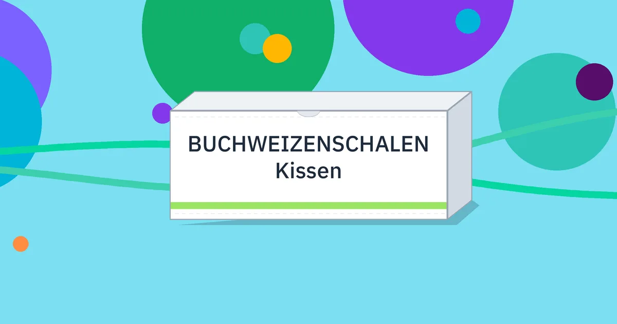 Symbolbild: Packung mit der Aufschrift BUCHWEIZENSCHALEN Kissen (PZN 02449299) – Verfügbarkeit und Bezug in Apotheken in Frankfurt am Main