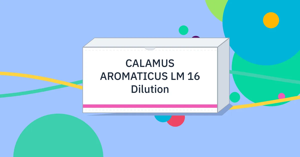 Symbolbild: Packung mit der Aufschrift CALAMUS AROMATICUS LM 16 Dilution (PZN 13404816) – Verfügbarkeit und Bezug in Apotheken in Frankfurt am Main