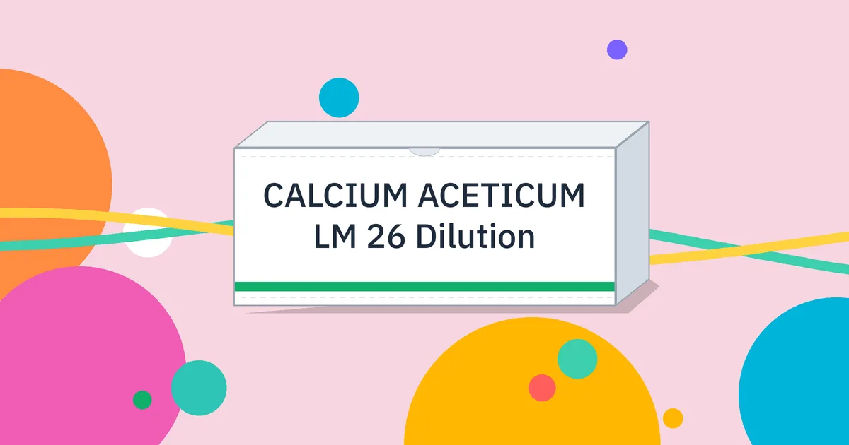 Symbolbild: Packung mit der Aufschrift CALCIUM ACETICUM LM 26 Dilution (PZN 13405891) – Verfügbarkeit und Bezug in Apotheken in Frankfurt am Main