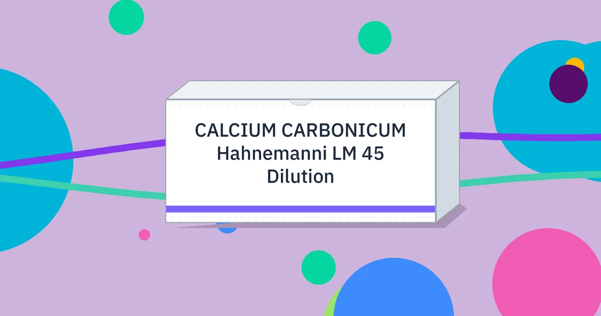 Symbolbild: Packung mit der Aufschrift CALCIUM CARBONICUM Hahnemanni LM 45 Dilution (PZN 12803690) – Verfügbarkeit und Bezug in Apotheken in Frankfurt am Main