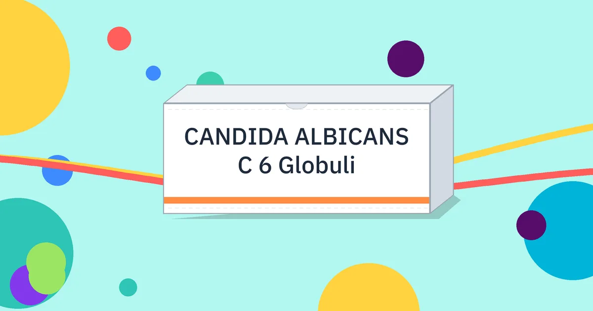 Symbolbild: Packung mit der Aufschrift CANDIDA ALBICANS C 6 Globuli (PZN 19717551) – Verfügbarkeit und Bezug in Apotheken in Frankfurt am Main