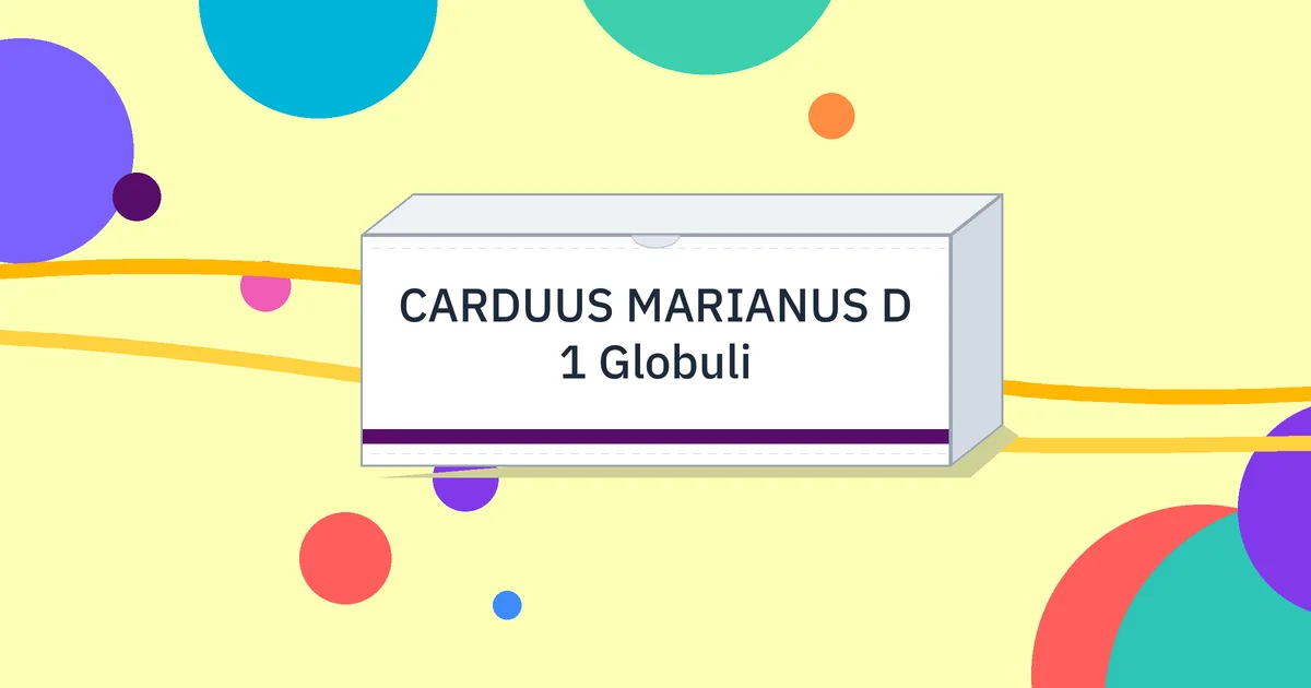 Symbolbild: Packung mit der Aufschrift CARDUUS MARIANUS D 1 Globuli (PZN 07455643) – Verfügbarkeit und Bezug in Apotheken in Frankfurt am Main