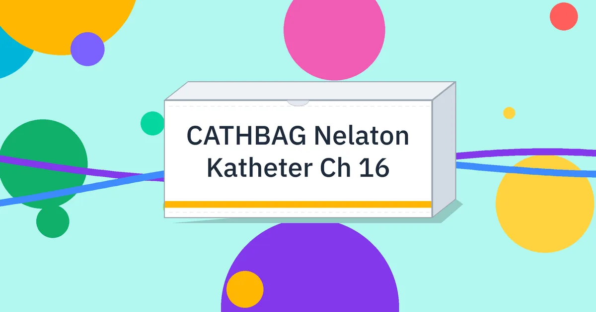 Symbolbild: Packung mit der Aufschrift CATHBAG Nelaton Katheter Ch 16 (PZN 19289552) – Verfügbarkeit und Bezug in Apotheken in Frankfurt am Main