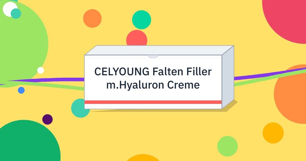 Symbolbild: Packung mit der Aufschrift CELYOUNG Falten Filler m.Hyaluron Creme (PZN 00813016) – Verfügbarkeit und Bezug in Apotheken in Frankfurt am Main