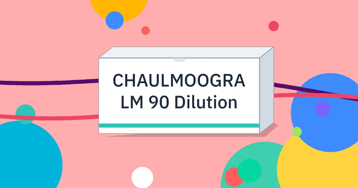 Symbolbild: Packung mit der Aufschrift CHAULMOOGRA LM 90 Dilution (PZN 13439269) – Verfügbarkeit und Bezug in Apotheken in Frankfurt am Main