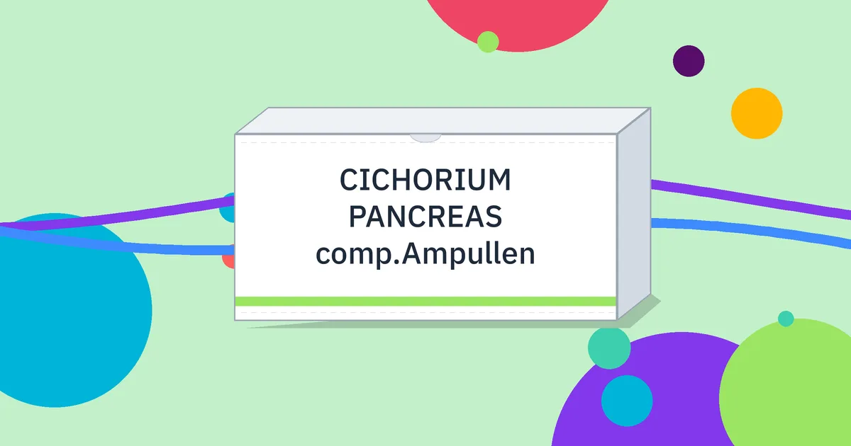 Symbolbild: Packung mit der Aufschrift CICHORIUM PANCREAS comp.Ampullen (PZN 01751240) – Verfügbarkeit und Bezug in Apotheken in Frankfurt am Main