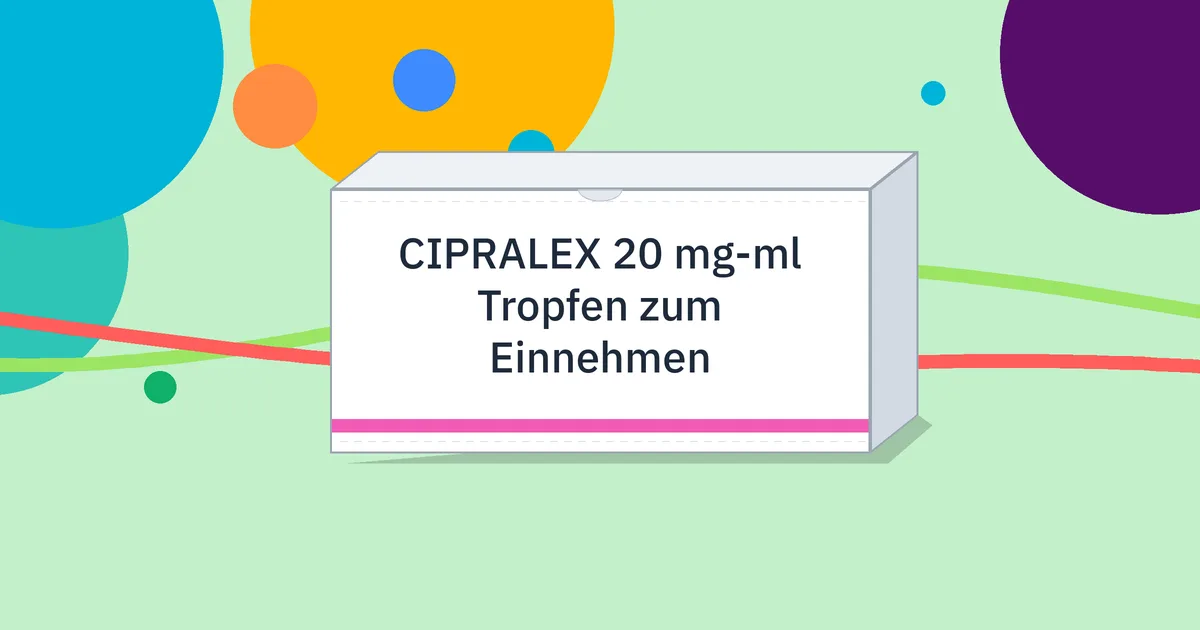 Symbolbild: Packung mit der Aufschrift CIPRALEX 20 mg-ml Tropfen zum Einnehmen (PZN 11017676) – Verfügbarkeit und Bezug in Apotheken in Frankfurt am Main