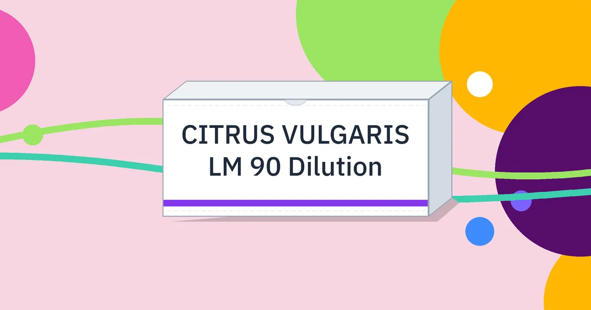 Symbolbild: Packung mit der Aufschrift CITRUS VULGARIS LM 90 Dilution (PZN 12822061) – Verfügbarkeit und Bezug in Apotheken in Frankfurt am Main