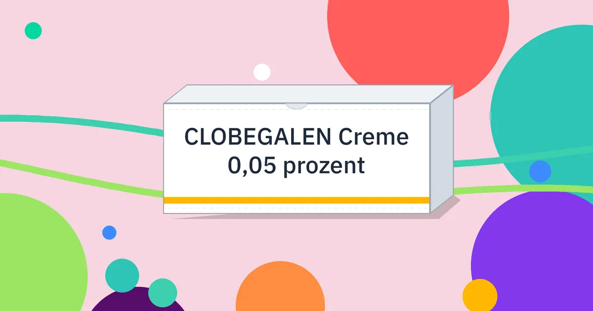 Symbolbild: Packung mit der Aufschrift CLOBEGALEN Creme 0,05 prozent (PZN 02662099) – Verfügbarkeit und Bezug in Apotheken in Frankfurt am Main