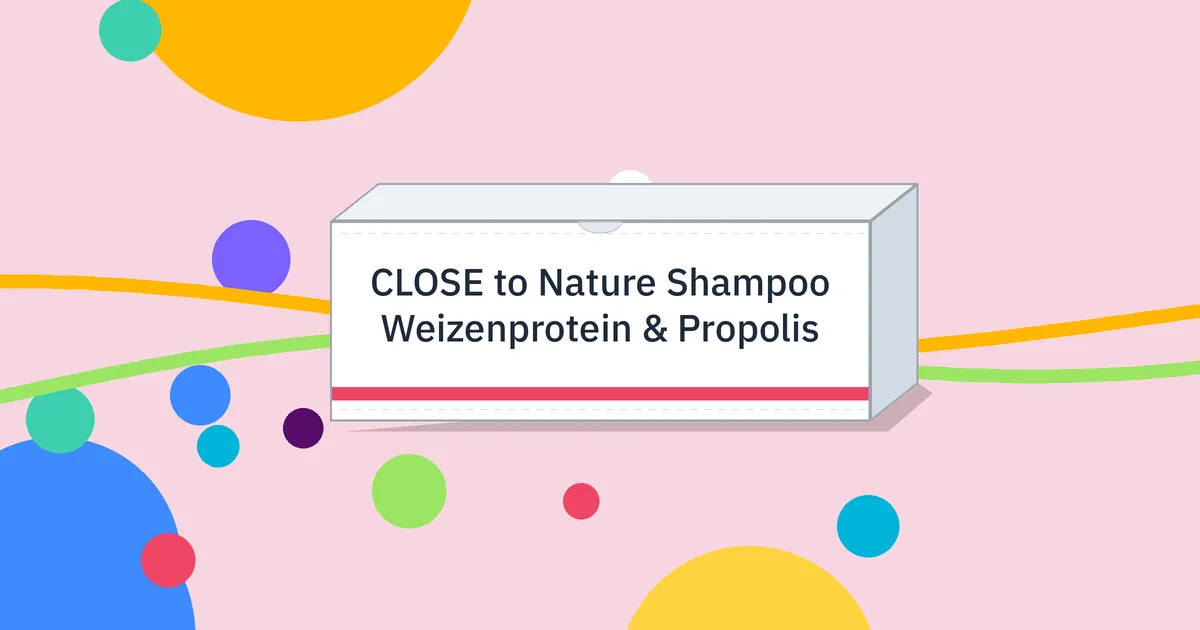 Symbolbild: Packung mit der Aufschrift CLOSE to Nature Shampoo Weizenprotein & Propolis (PZN 10779220) – Verfügbarkeit und Bezug in Apotheken in Frankfurt am Main
