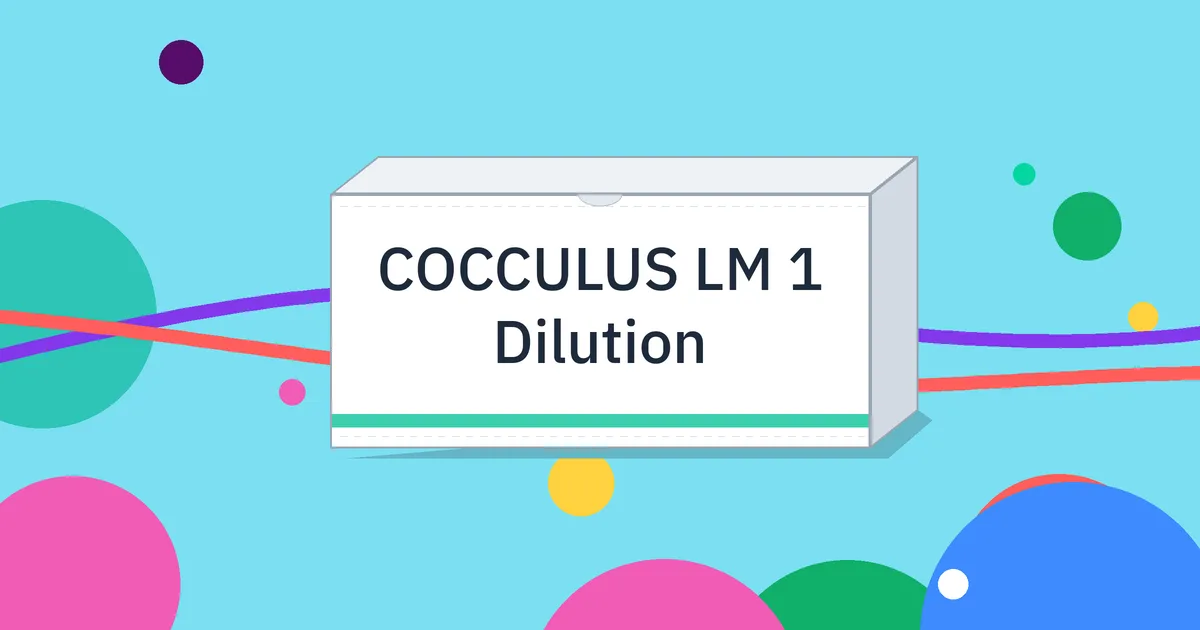 Symbolbild: Packung mit der Aufschrift COCCULUS LM 1 Dilution (PZN 12824858) – Verfügbarkeit und Bezug in Apotheken in Frankfurt am Main