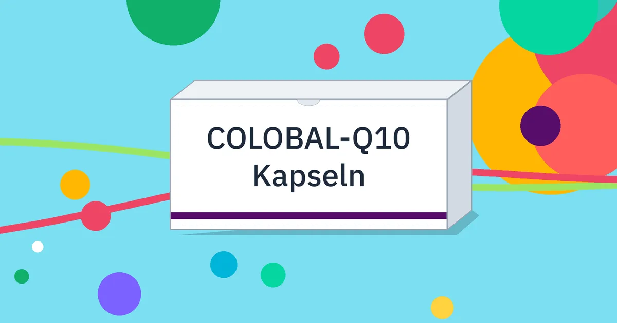 Symbolbild: Packung mit der Aufschrift COLOBAL-Q10 Kapseln (PZN 04721162) – Verfügbarkeit und Bezug in Apotheken in Frankfurt am Main