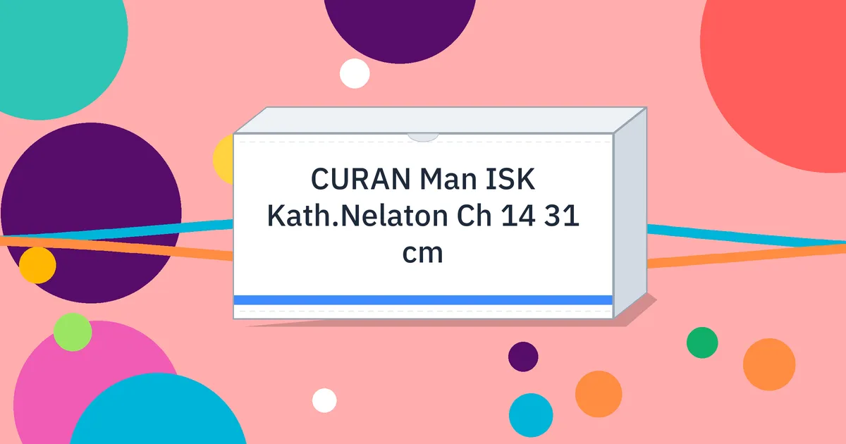 Symbolbild: Packung mit der Aufschrift CURAN Man ISK Kath.Nelaton Ch 14 31 cm (PZN 19342039) – Verfügbarkeit und Bezug in Apotheken in Frankfurt am Main