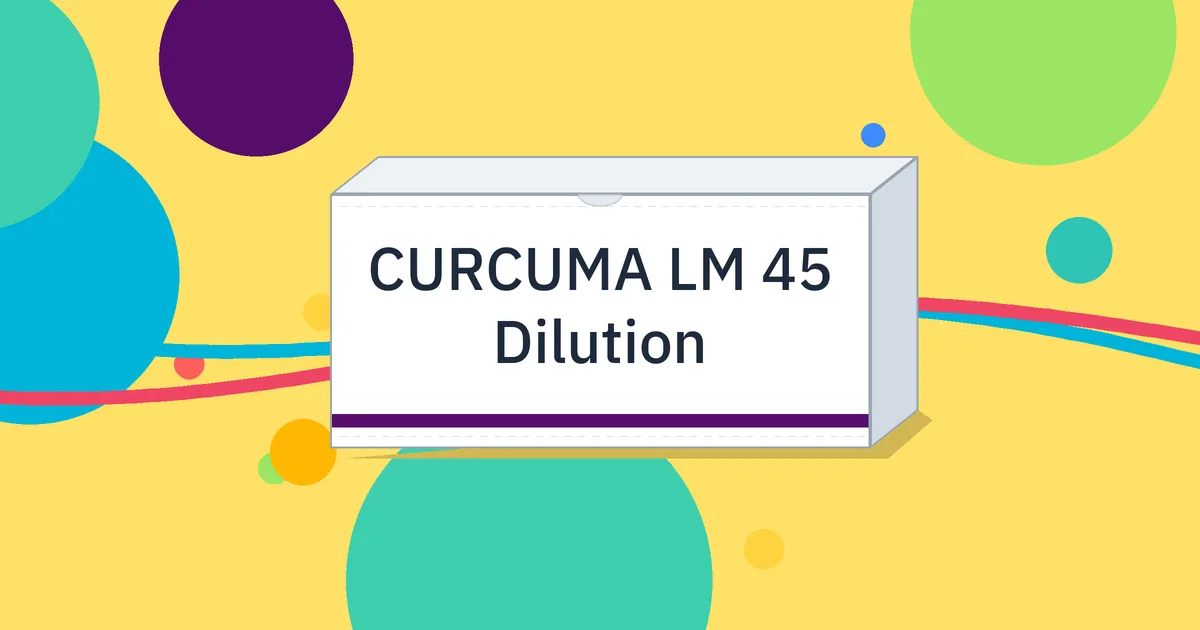 Symbolbild: Packung mit der Aufschrift CURCUMA LM 45 Dilution (PZN 12840219) – Verfügbarkeit und Bezug in Apotheken in Frankfurt am Main
