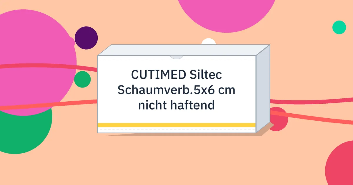 Symbolbild: Packung mit der Aufschrift CUTIMED Siltec Schaumverb.5x6 cm nicht haftend (PZN 17866152) – Verfügbarkeit und Bezug in Apotheken in Frankfurt am Main