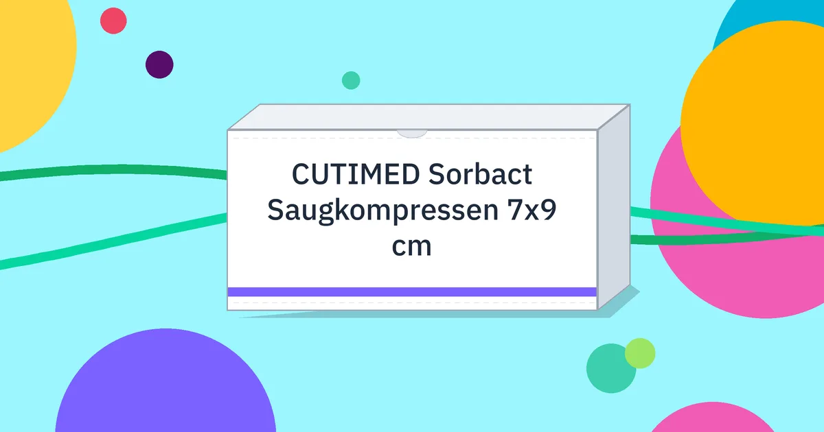 Symbolbild: Packung mit der Aufschrift CUTIMED Sorbact Saugkompressen 7x9 cm (PZN 15590935) – Verfügbarkeit und Bezug in Apotheken in Frankfurt am Main