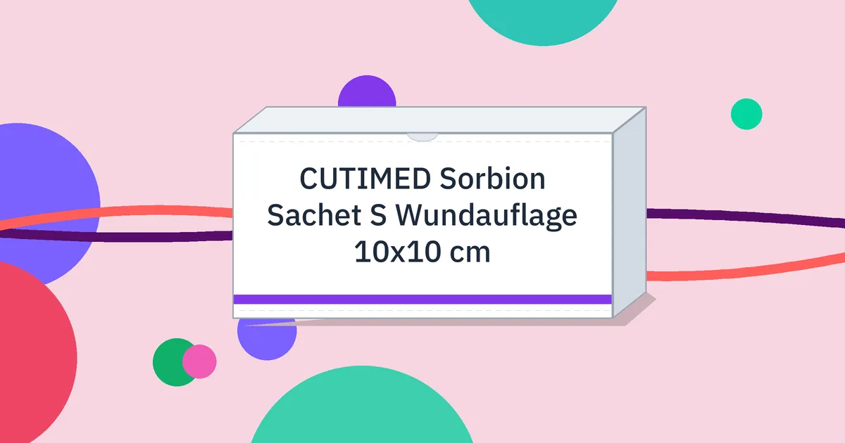 Symbolbild: Packung mit der Aufschrift CUTIMED Sorbion Sachet S Wundauflage 10x10 cm (PZN 20285915) – Verfügbarkeit und Bezug in Apotheken in Frankfurt am Main