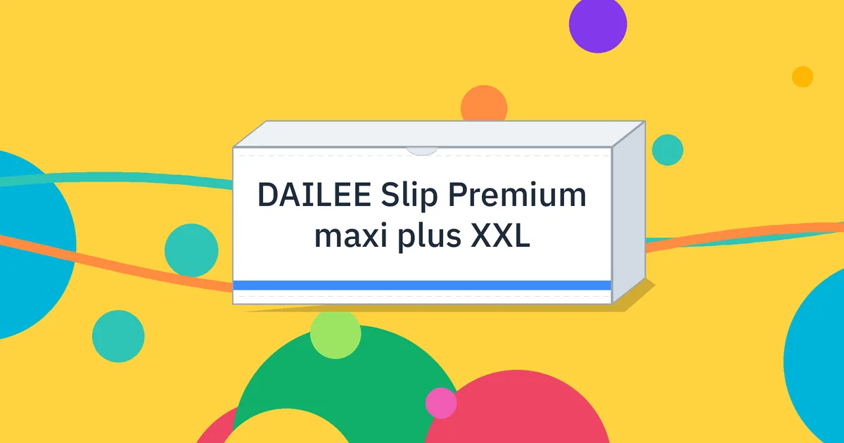 Symbolbild: Packung mit der Aufschrift DAILEE Slip Premium maxi plus XXL (PZN 11807349) – Verfügbarkeit und Bezug in Apotheken in Frankfurt am Main