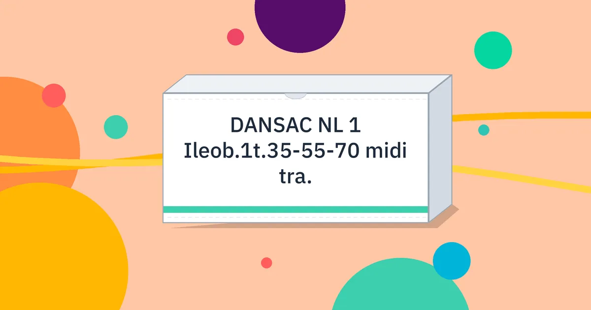 Symbolbild: Packung mit der Aufschrift DANSAC NL 1 Ileob.1t.35-55-70 midi tra. (PZN 08843560) – Verfügbarkeit und Bezug in Apotheken in Frankfurt am Main