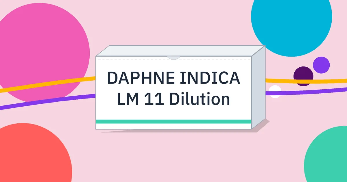 Symbolbild: Packung mit der Aufschrift DAPHNE INDICA LM 11 Dilution (PZN 13461458) – Verfügbarkeit und Bezug in Apotheken in Frankfurt am Main