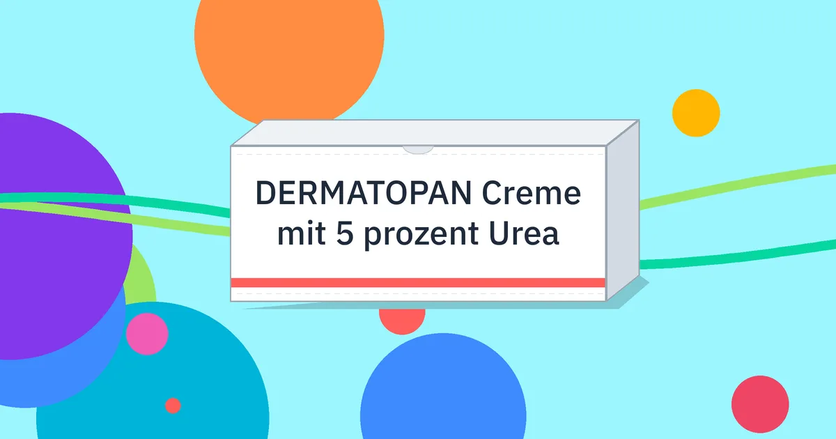 Symbolbild: Packung mit der Aufschrift DERMATOPAN Creme mit 5 prozent Urea (PZN 17535834) – Verfügbarkeit und Bezug in Apotheken in Frankfurt am Main