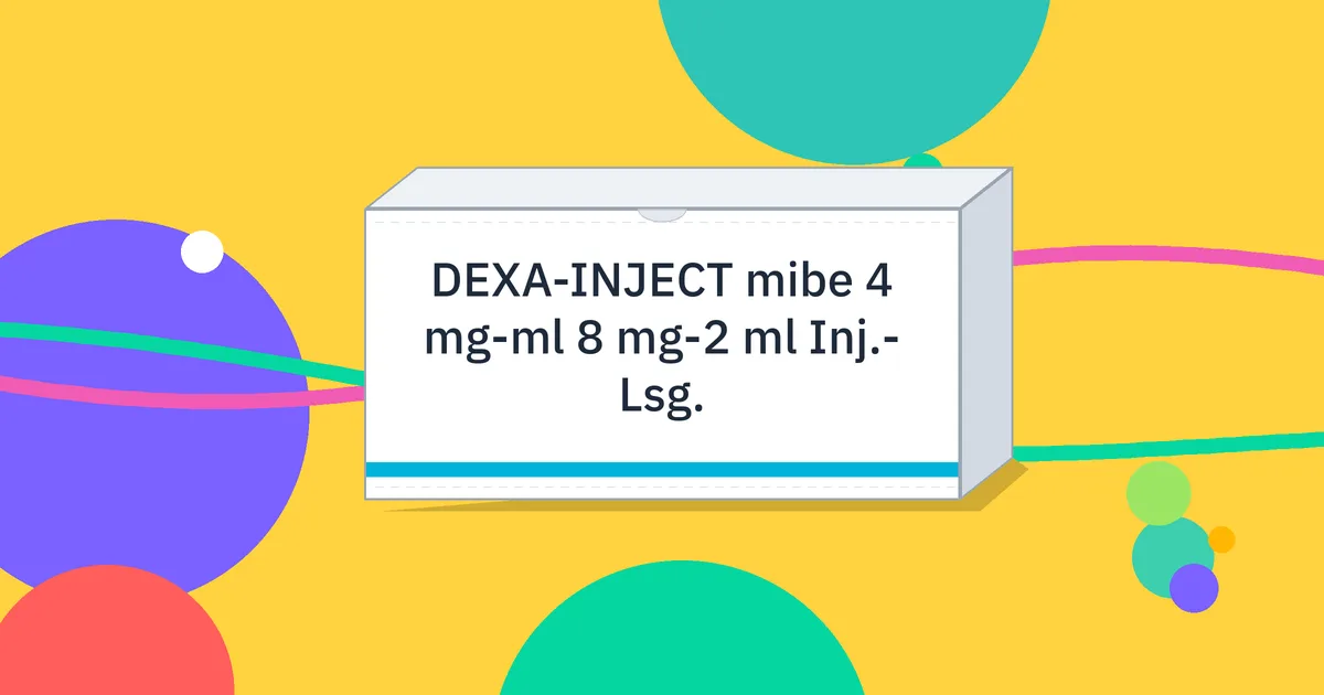 Symbolbild: Packung mit der Aufschrift DEXA-INJECT mibe 4 mg-ml 8 mg-2 ml Inj.-Lsg. (PZN 19847259) – Verfügbarkeit und Bezug in Apotheken in Frankfurt am Main