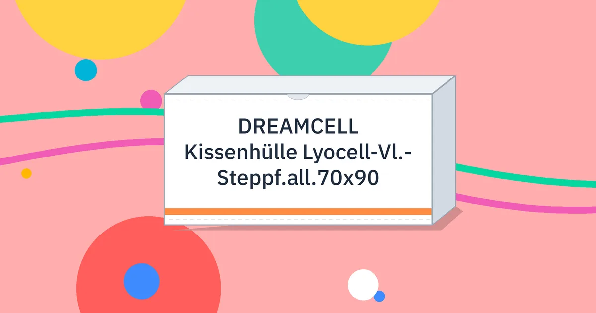 Symbolbild: Packung mit der Aufschrift DREAMCELL Kissenhülle Lyocell-Vl.-Steppf.all.70x90 (PZN 16895097) – Verfügbarkeit und Bezug in Apotheken in Frankfurt am Main