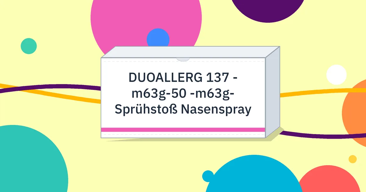 Symbolbild: Packung mit der Aufschrift DUOALLERG 137 -m63g-50 -m63g-Sprühstoß Nasenspray (PZN 19820585) – Verfügbarkeit und Bezug in Apotheken in Frankfurt am Main