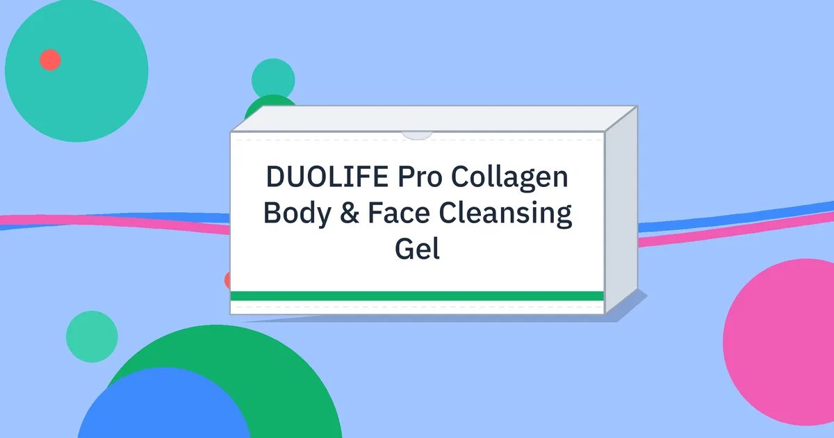 Symbolbild: Packung mit der Aufschrift DUOLIFE Pro Collagen Body & Face Cleansing Gel (PZN 20849648) – Verfügbarkeit und Bezug in Apotheken in Frankfurt am Main