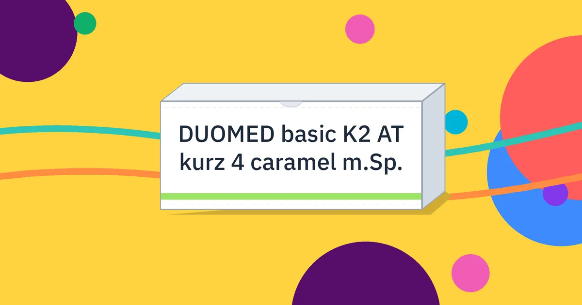 Symbolbild: Packung mit der Aufschrift DUOMED basic K2 AT kurz 4 caramel m.Sp. (PZN 20906369) – Verfügbarkeit und Bezug in Apotheken in Frankfurt am Main