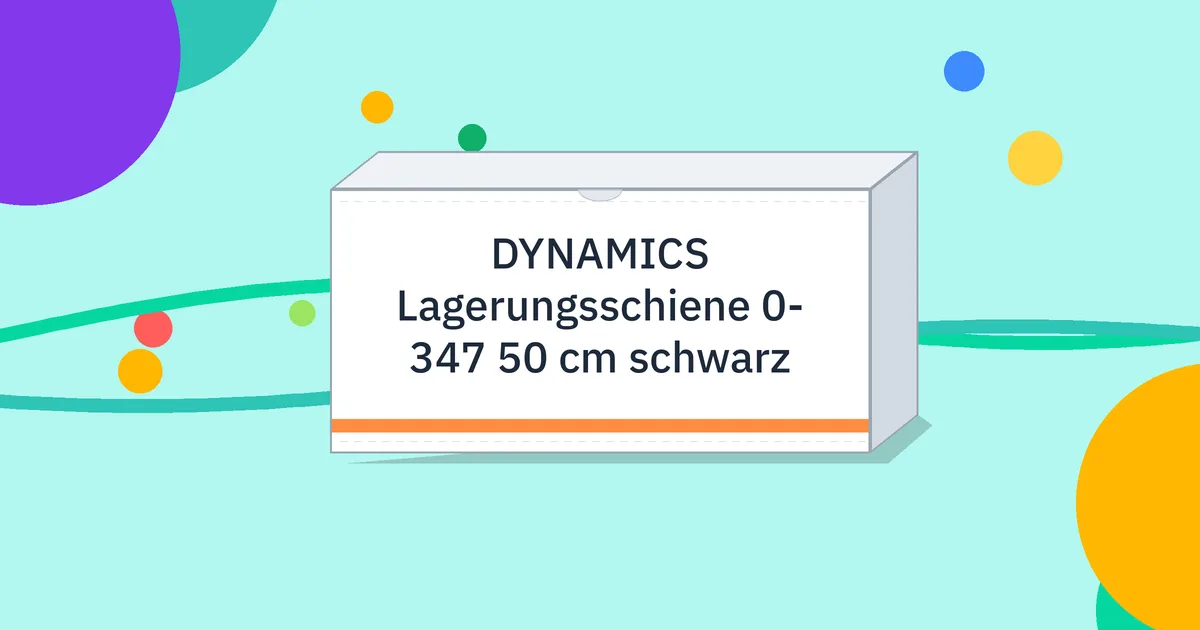 Symbolbild: Packung mit der Aufschrift DYNAMICS Lagerungsschiene 0-347 50 cm schwarz (PZN 10633999) – Verfügbarkeit und Bezug in Apotheken in Frankfurt am Main