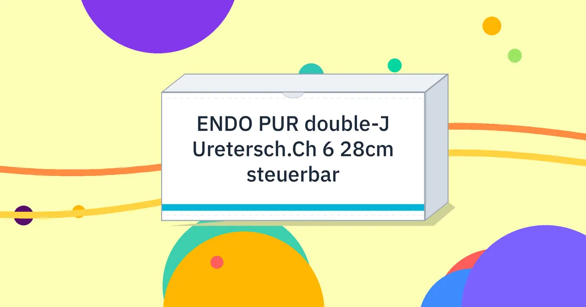 Symbolbild: Packung mit der Aufschrift ENDO PUR double-J Uretersch.Ch 6 28cm steuerbar (PZN 00438185) – Verfügbarkeit und Bezug in Apotheken in Frankfurt am Main