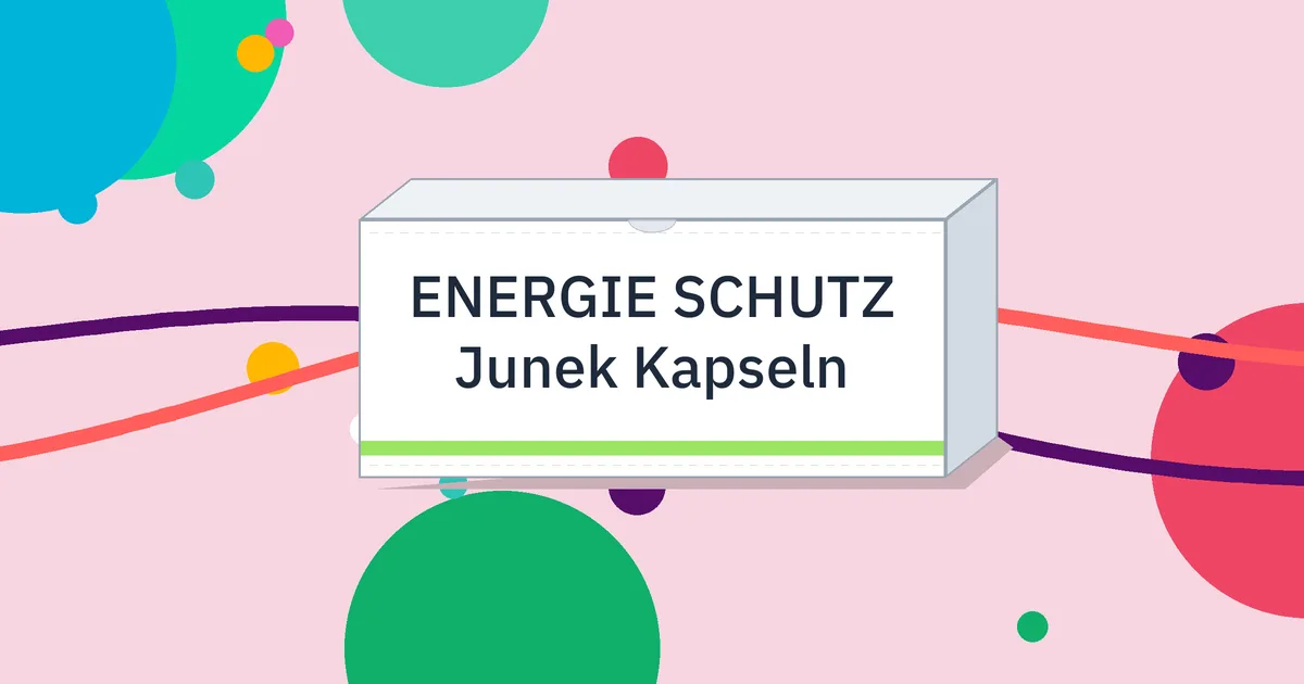 Symbolbild: Packung mit der Aufschrift ENERGIE SCHUTZ Junek Kapseln (PZN 06557005) – Verfügbarkeit und Bezug in Apotheken in Frankfurt am Main