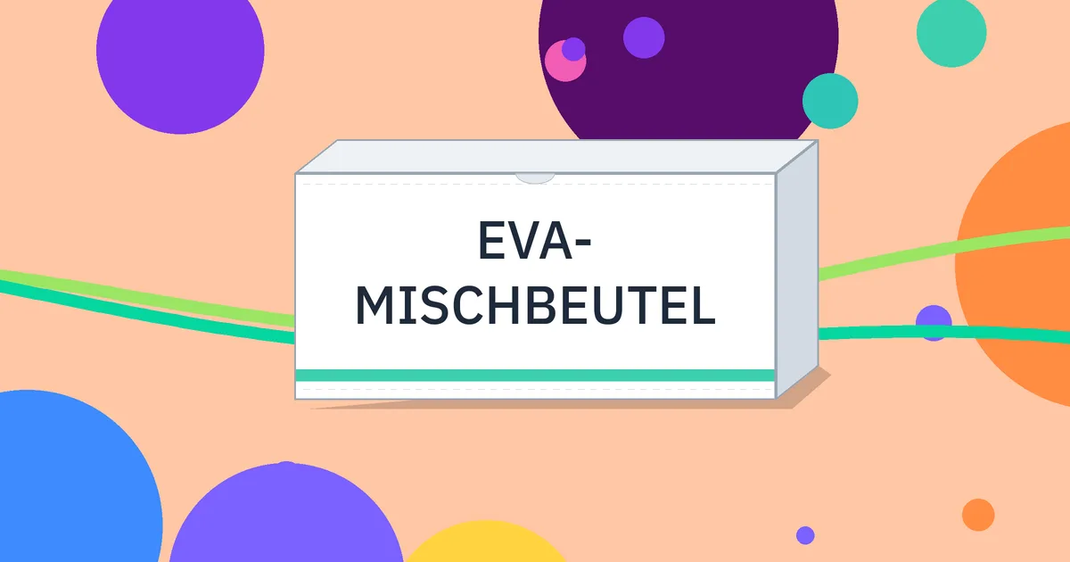 Symbolbild: Packung mit der Aufschrift EVA-MISCHBEUTEL (PZN 05357149) – Verfügbarkeit und Bezug in Apotheken in Frankfurt am Main