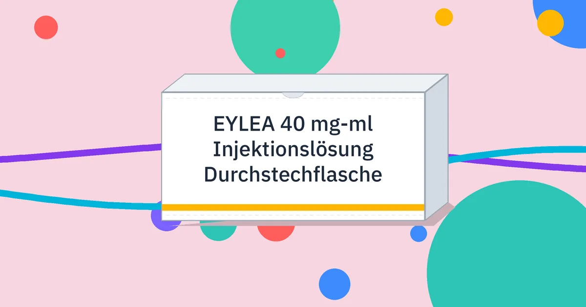 Symbolbild: Packung mit der Aufschrift EYLEA 40 mg-ml Injektionslösung Durchstechflasche (PZN 14336809) – Verfügbarkeit und Bezug in Apotheken in Frankfurt am Main
