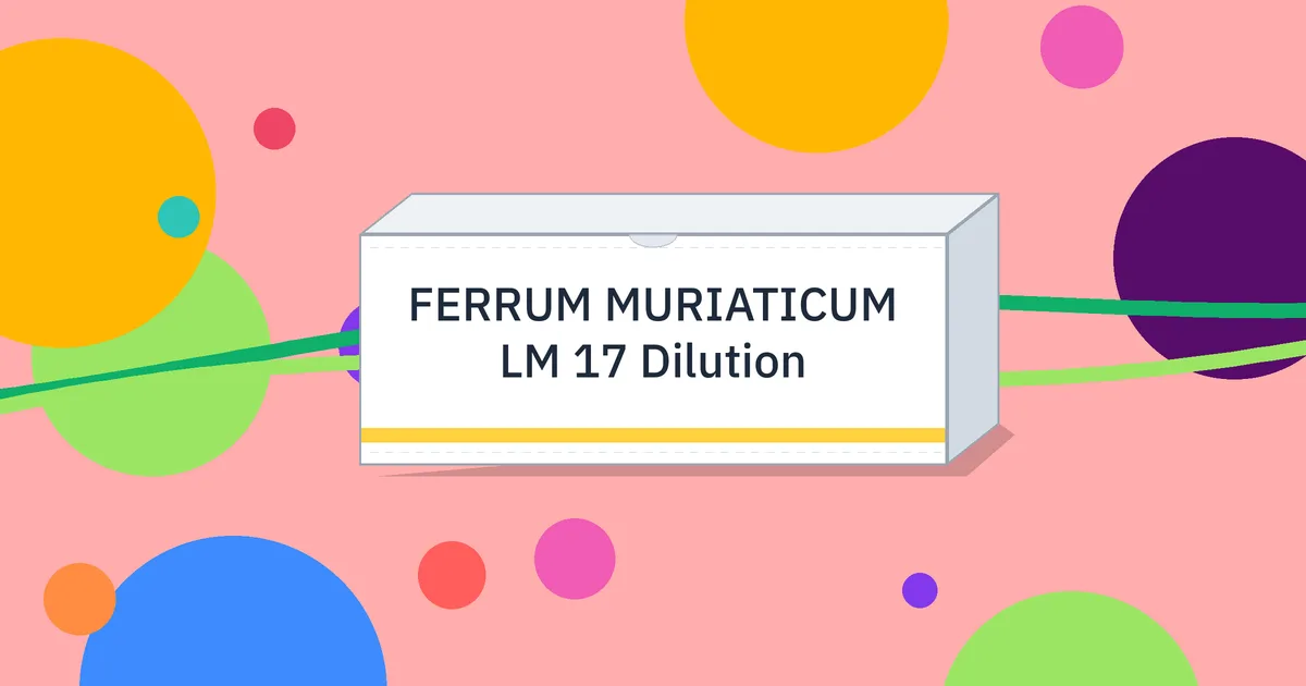 Symbolbild: Packung mit der Aufschrift FERRUM MURIATICUM LM 17 Dilution (PZN 12850809) – Verfügbarkeit und Bezug in Apotheken in Frankfurt am Main
