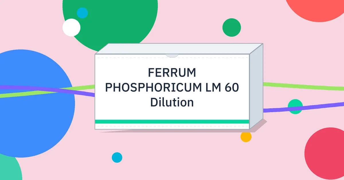 Symbolbild: Packung mit der Aufschrift FERRUM PHOSPHORICUM LM 60 Dilution (PZN 12852346) – Verfügbarkeit und Bezug in Apotheken in Frankfurt am Main